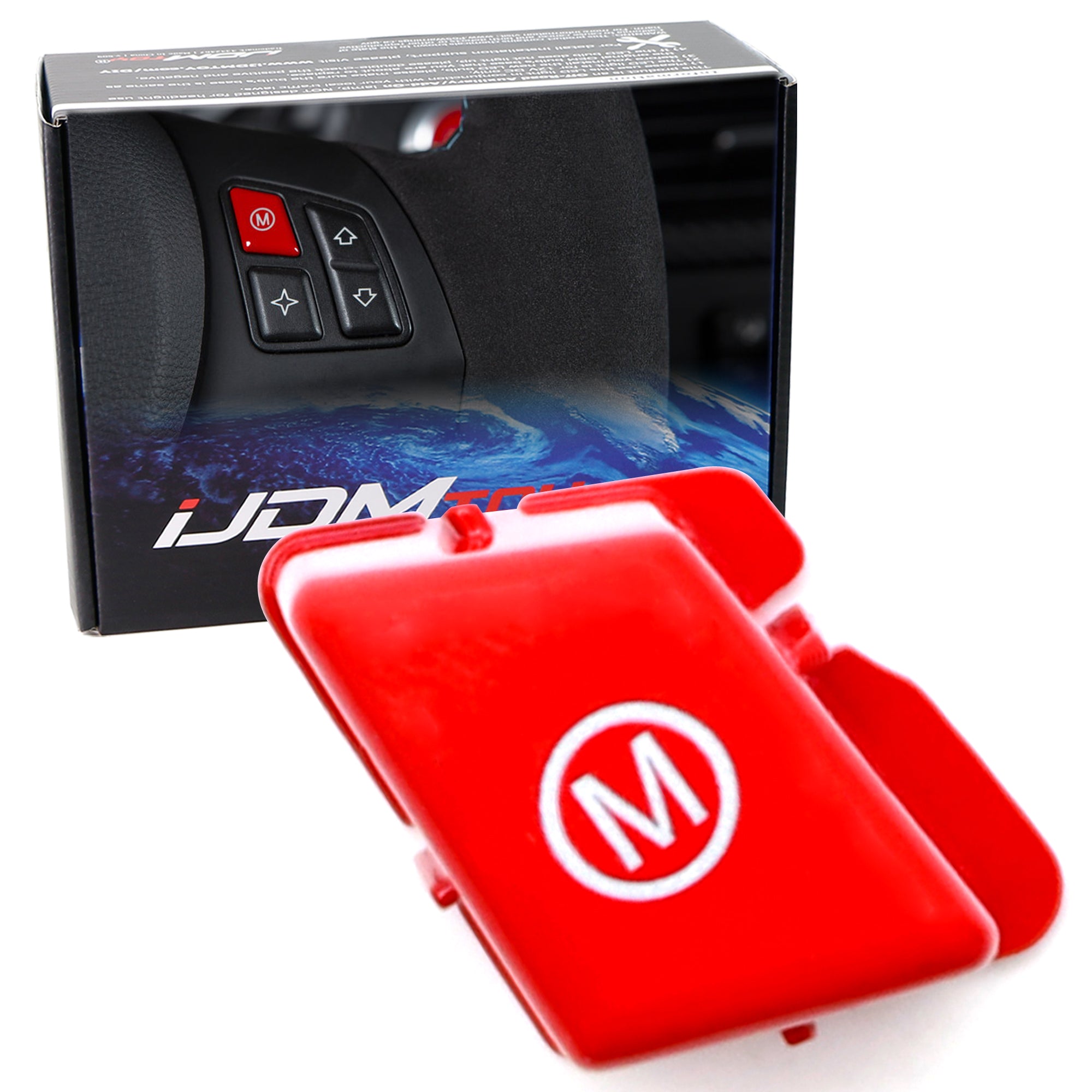 Sports Red M Steering Wheel Push Button Replacement For BMW E9x E90 E9 ...