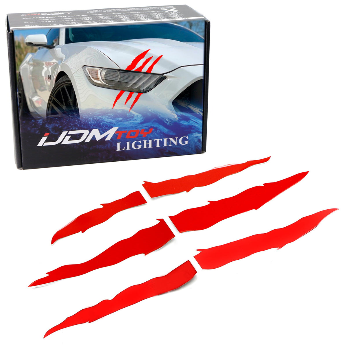 Red Eye Scar Mark, Scratch Shape Decal For Car Headlight Headlamp Deco ...