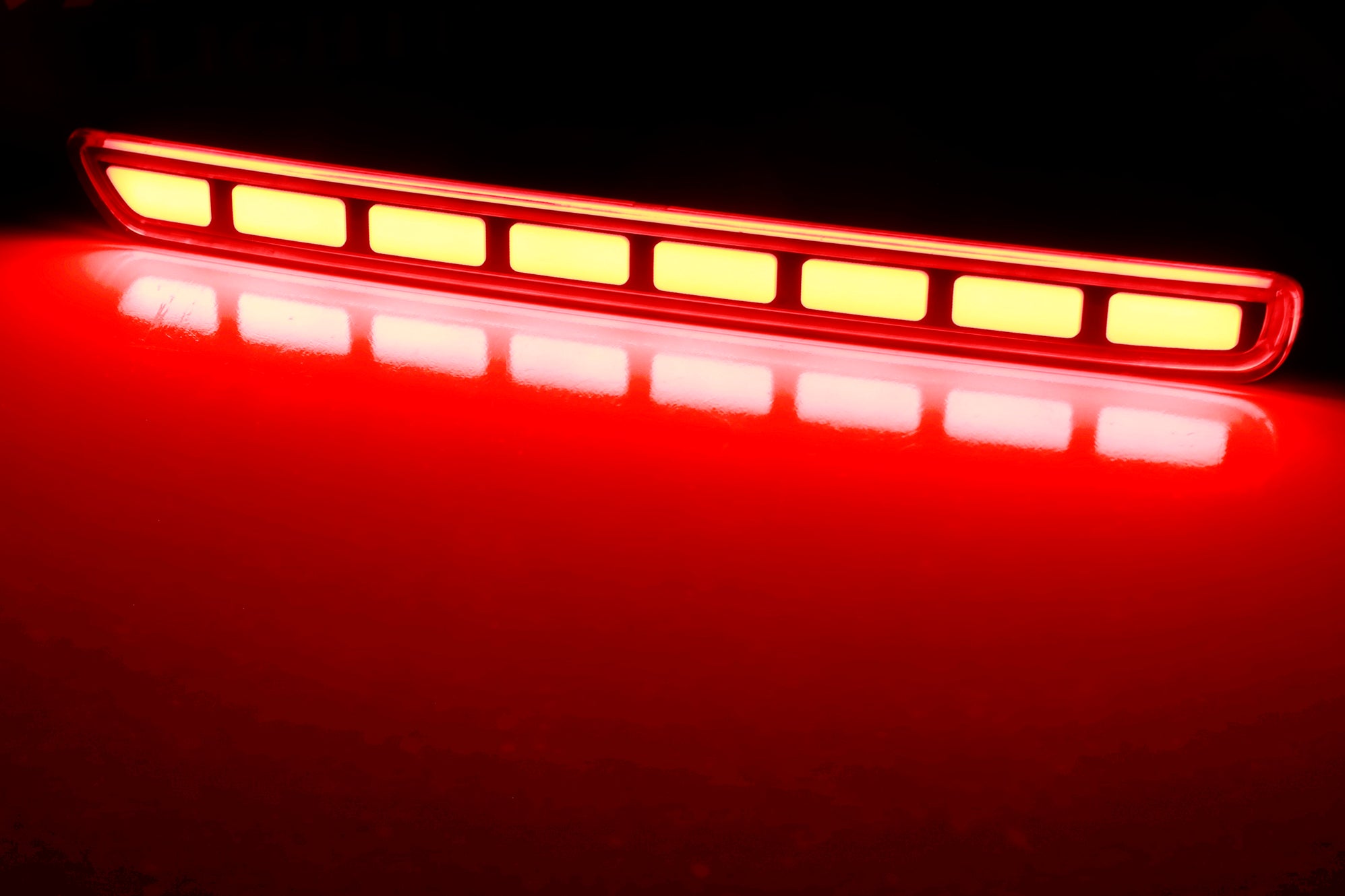 Red Lens Full LED Tail/Brake/Signal Rear Bumper Reflectors For 23-up H ...