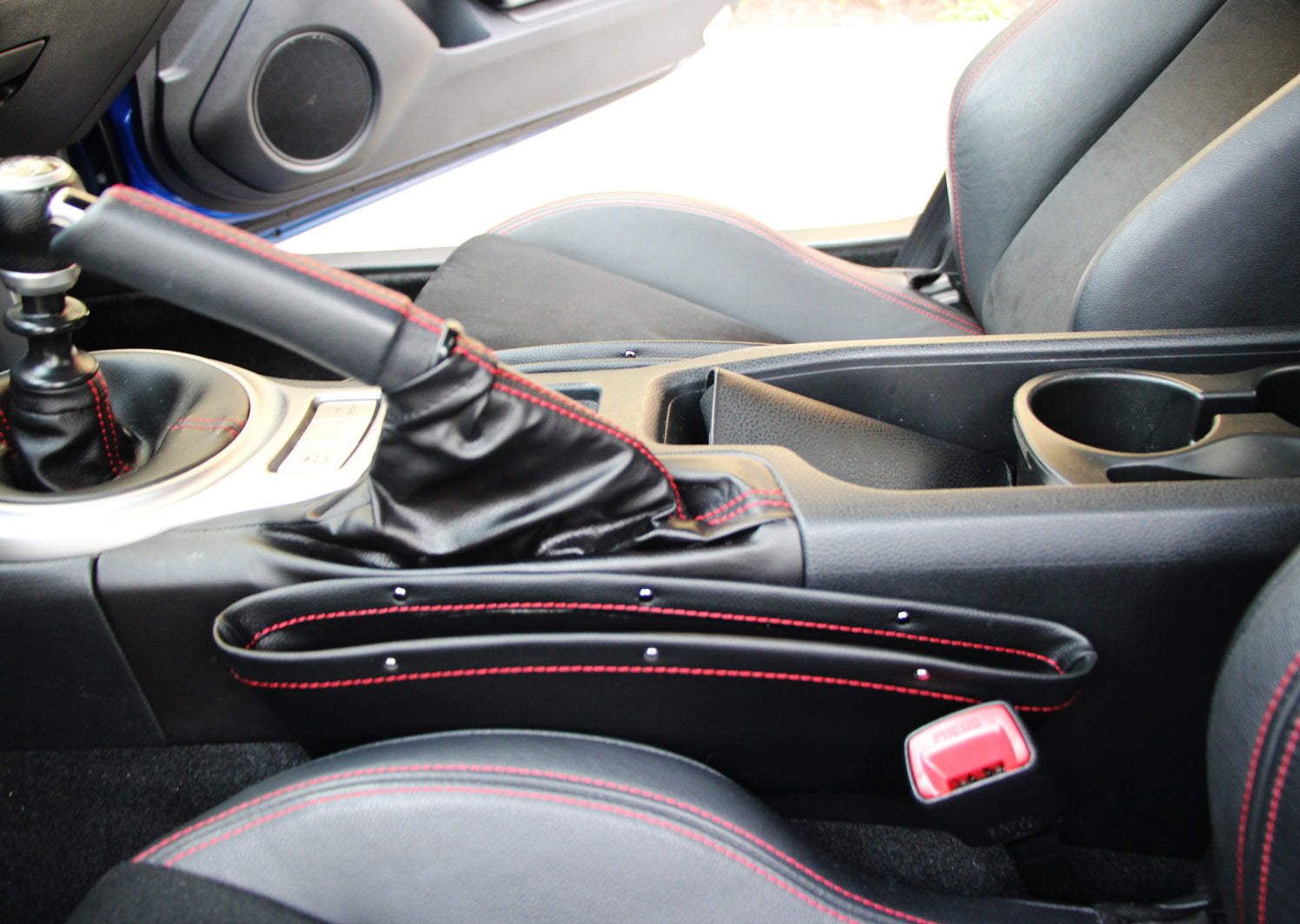 Black Leather Car Side Pocket Organizers, Car Seat Catchers For Key, W ...