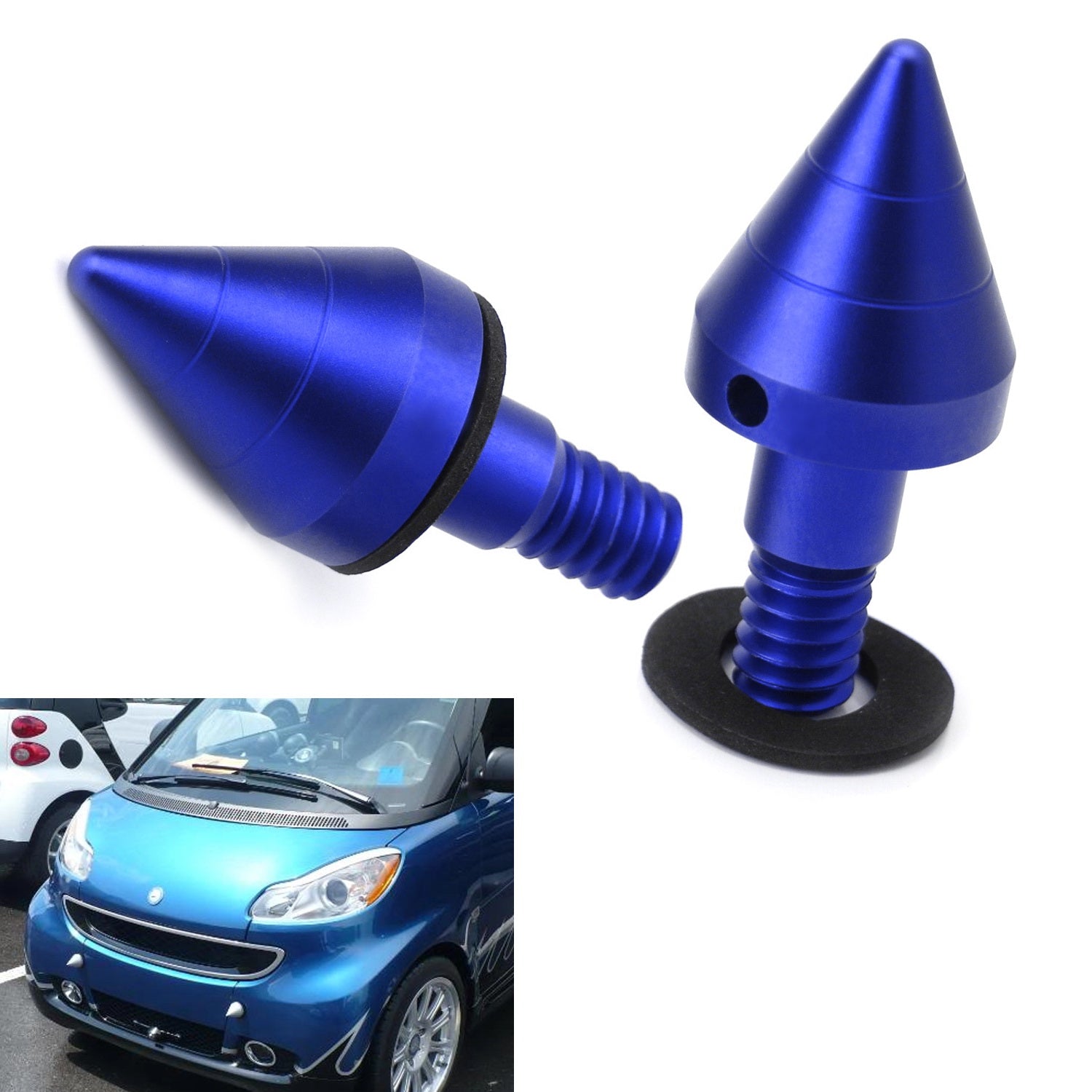 Blue Matte Front or Rear Bumper Protector Spikes Guards Protectors For ...