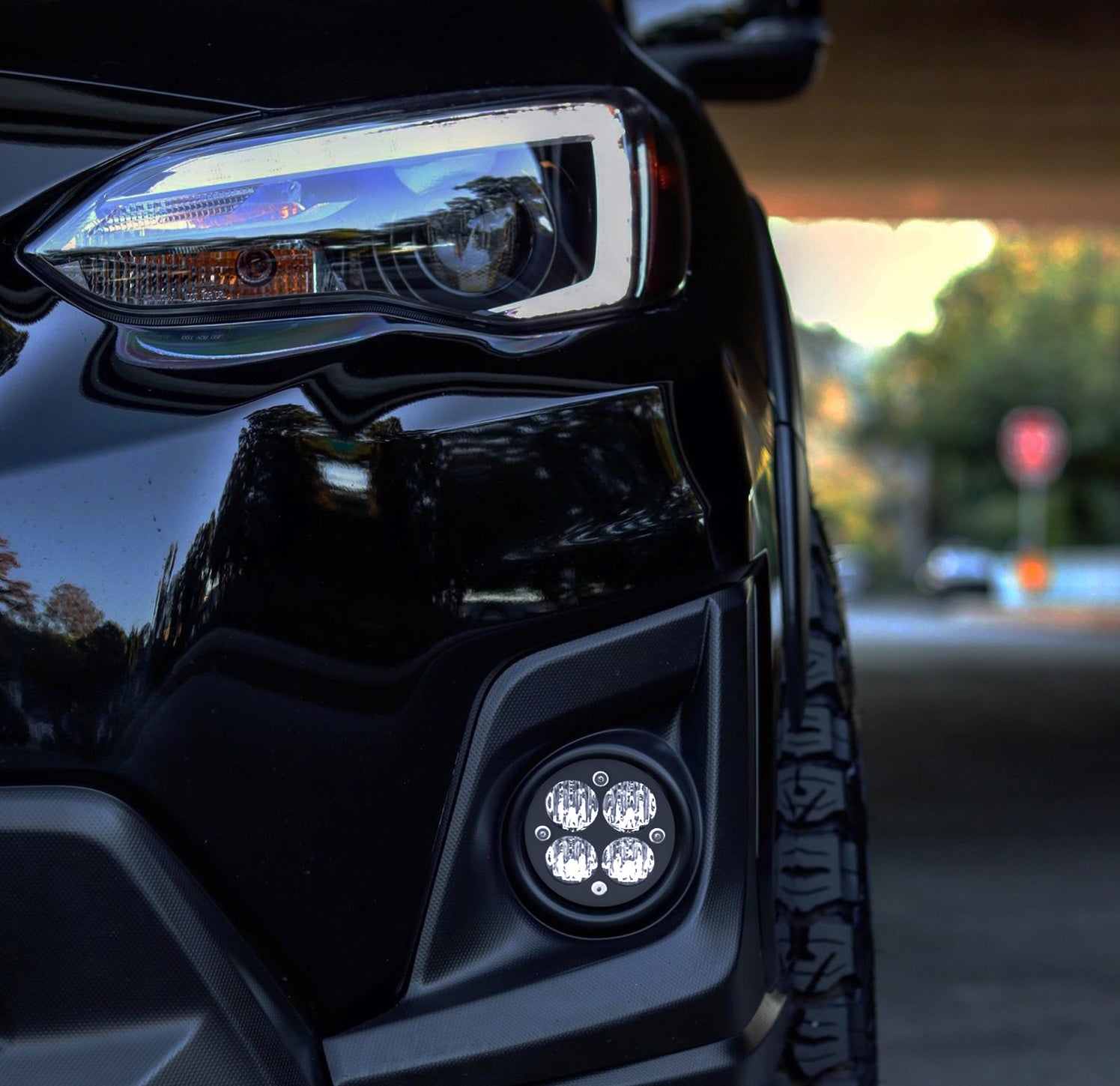 Clear Lens 24W LED Wide Angle SAE Flood Beam Fog Light Kit For Subura ...