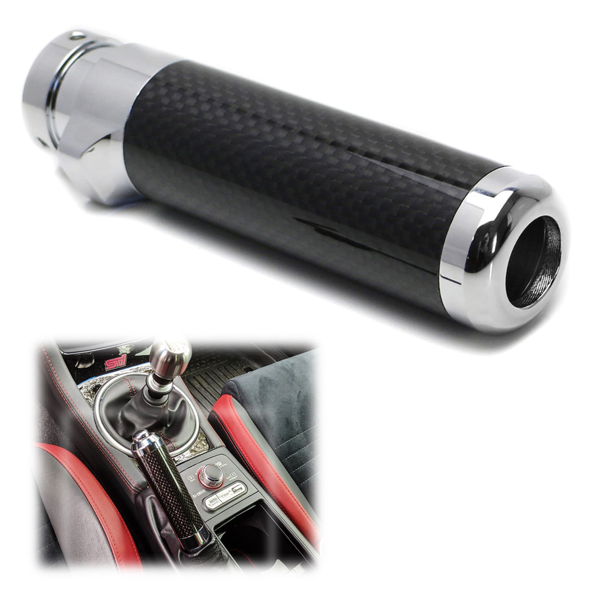 Black Real Carbon Fiber Handbrake Handle Grip For Subaru BRZ, WRX/STI ...