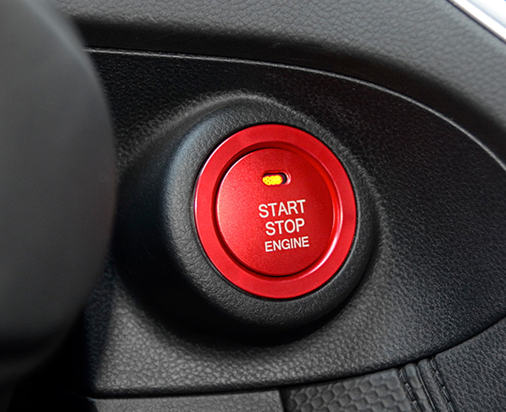 Red Engine Push Start Button, Surrounding Ring For Subaru BRZ Crosstre ...