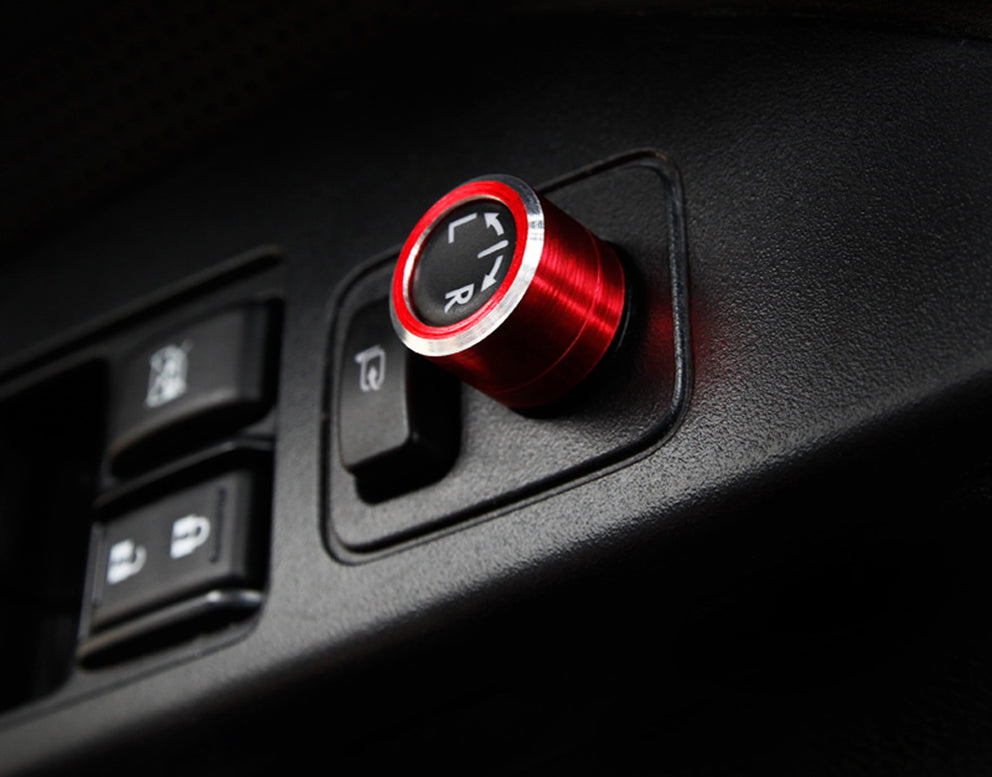 Red Aluminum Side Mirror Adjustment Button Knob Cover For Subaru WRX S ...