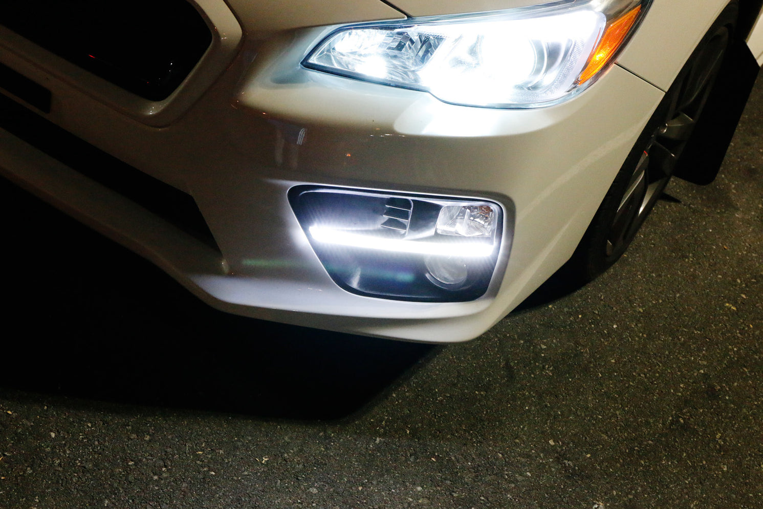 JDM S4 LED Daytime Running Lights DRL Fog Light Bezels For 15-17 Subar ...