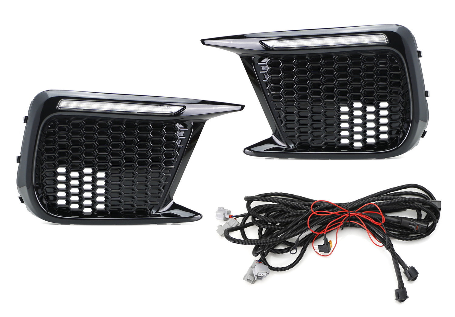 White/Amber Sequential/Switchback LED DRL Fog Bezels For 2018-21 Subar ...