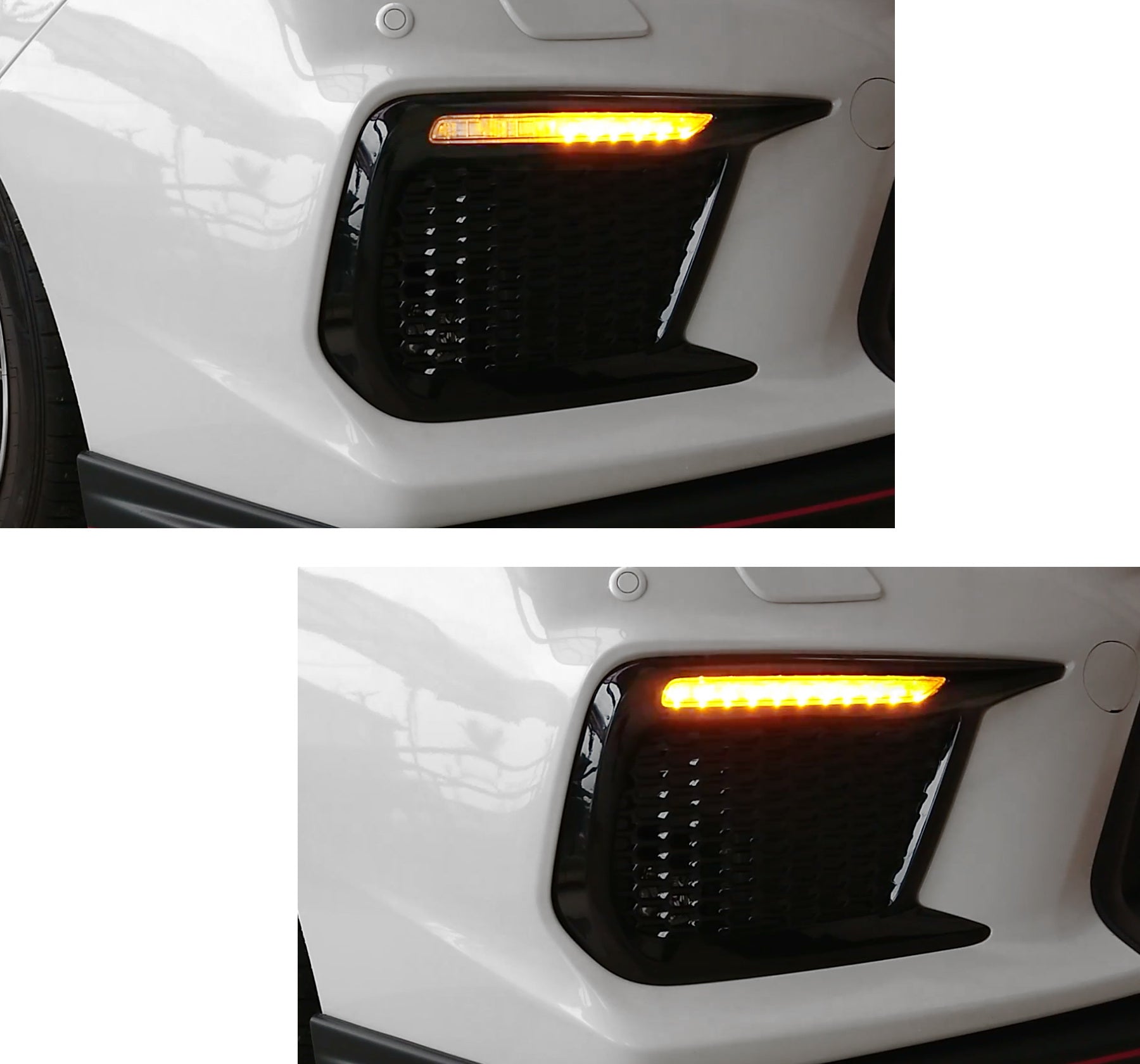 White/Amber Sequential/Switchback LED DRL Fog Bezels For 2018-21 Subar ...