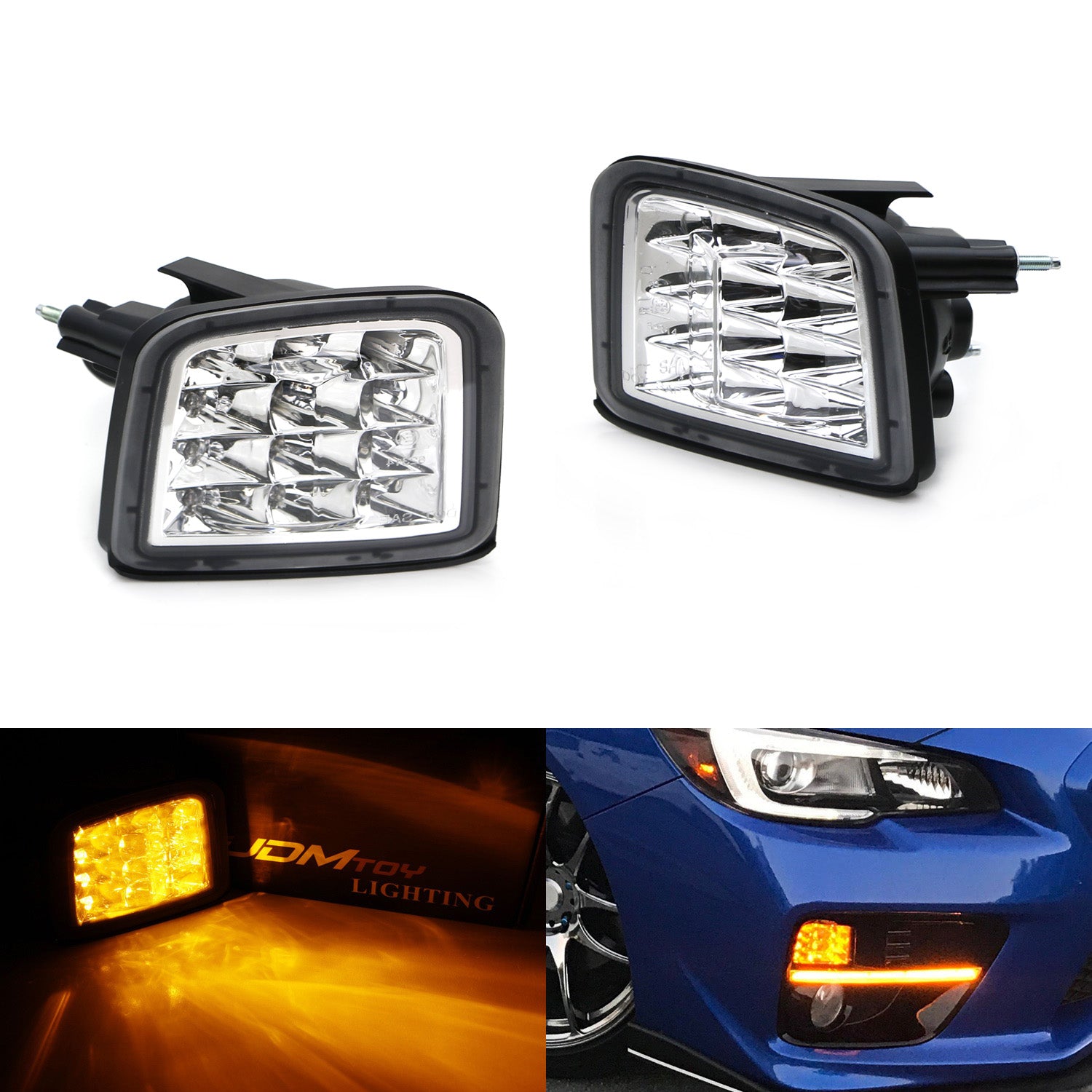 Clear Lens Full Amber 12-LED Front Turn Signal Lamp Assy For 2015-21 S ...