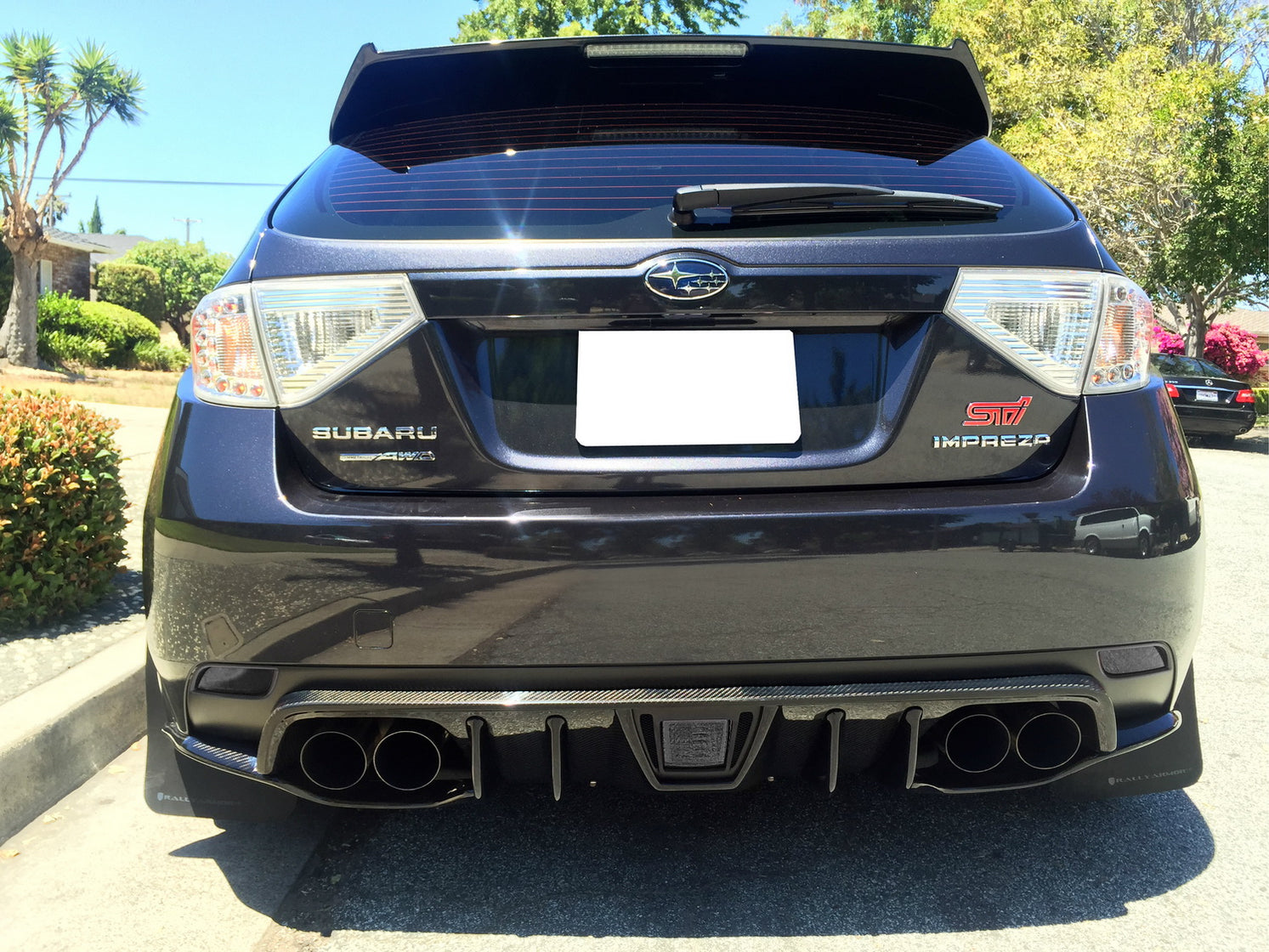Black Out Smoke Rear Bumper Reflector For Subaru WRX Impreza Crosstrek ...