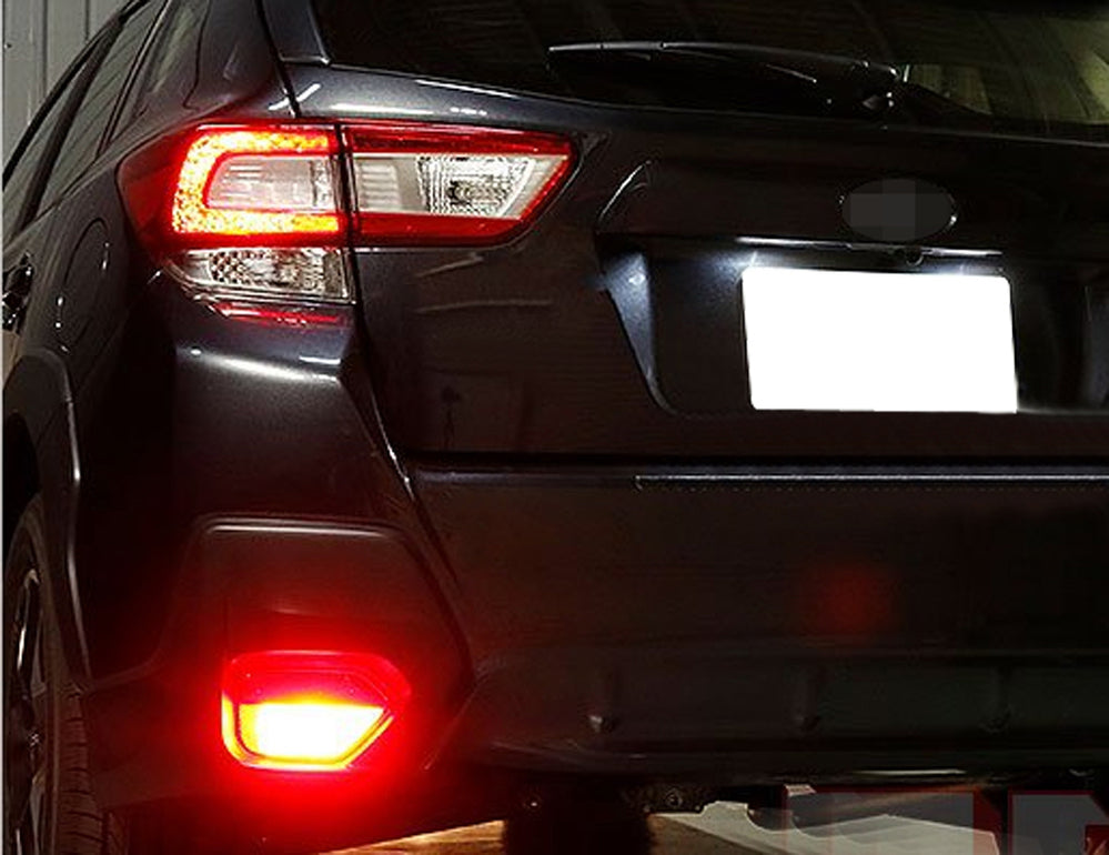 JDM Dual LED Rear Bumper Reflector Rear Fog Light Kit For Subaru 18-22 ...