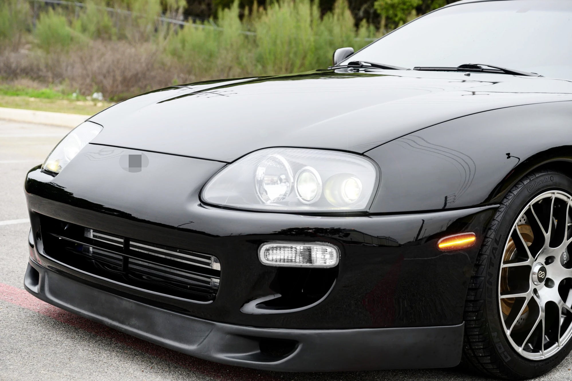 Smoke Lens Amber LED Front Bumper Side Markers For Toyota Supra JZA80 ...