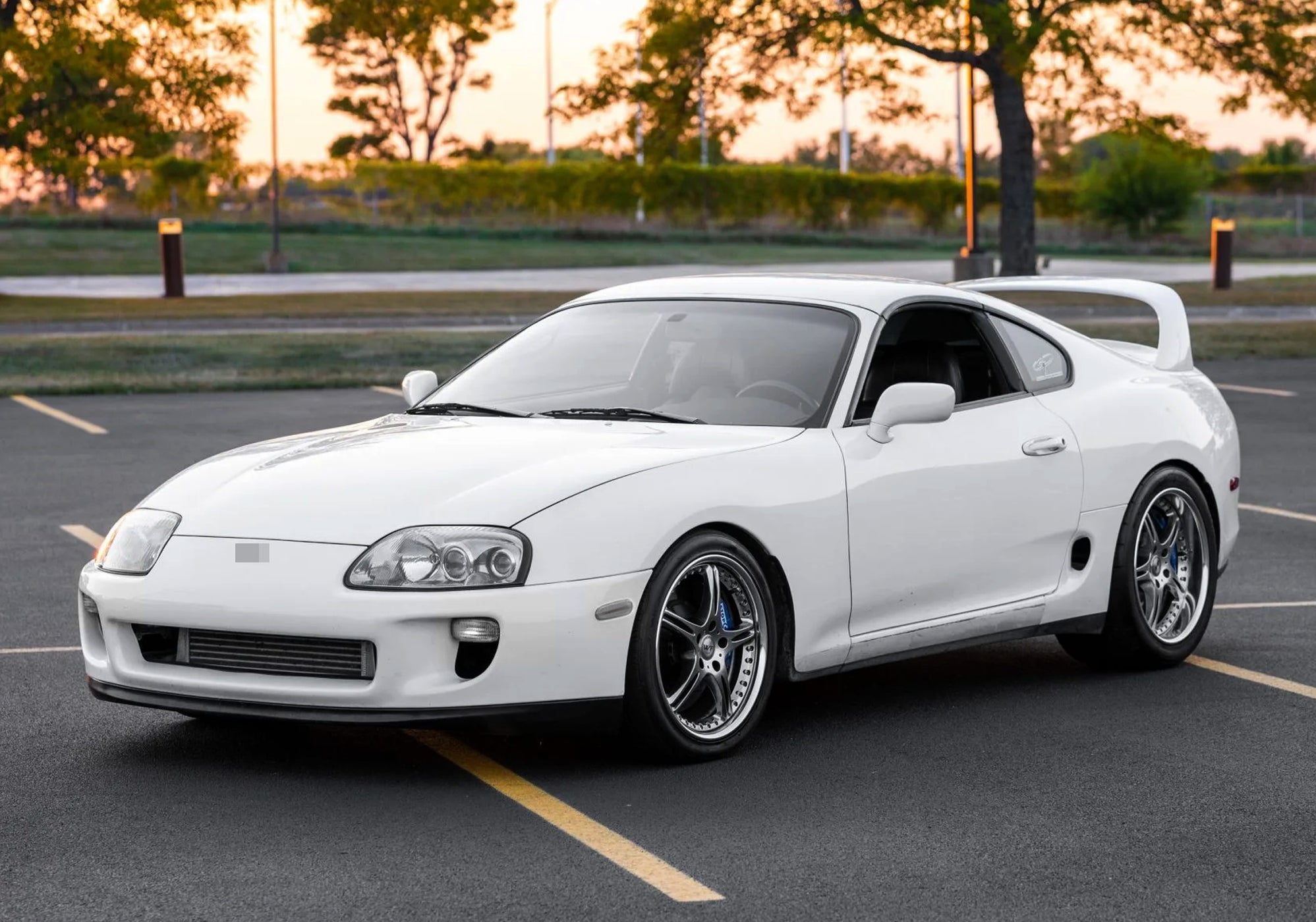 Clear Lens Amber LED Front Bumper Side Markers For Toyota Supra JZA80 ...