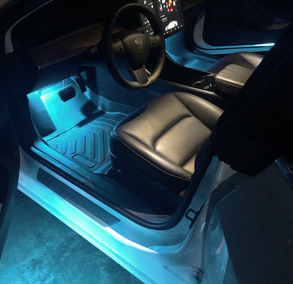 Tesla S 3 X IceBlue LED Interior Light Kit Side Door, Trunk Area etc ...