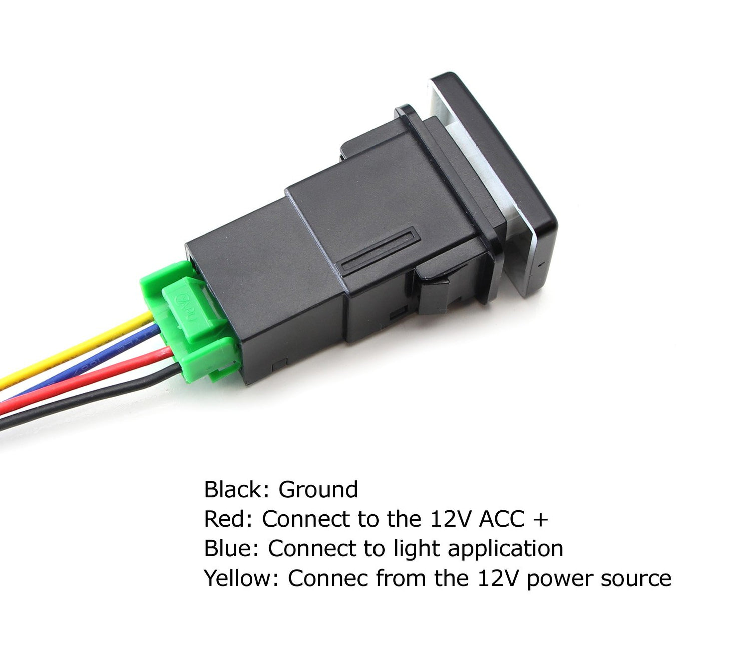 Factory Style 4-Pole 12V Push Button Switch w/LED Indicator Light For ...