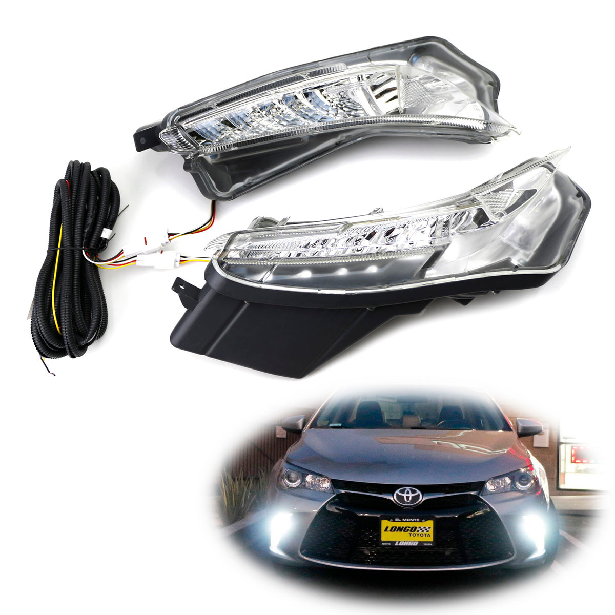 Switchback LED Daytime Running Light Kit w/Turn Signal For 15-17 Toyot ...