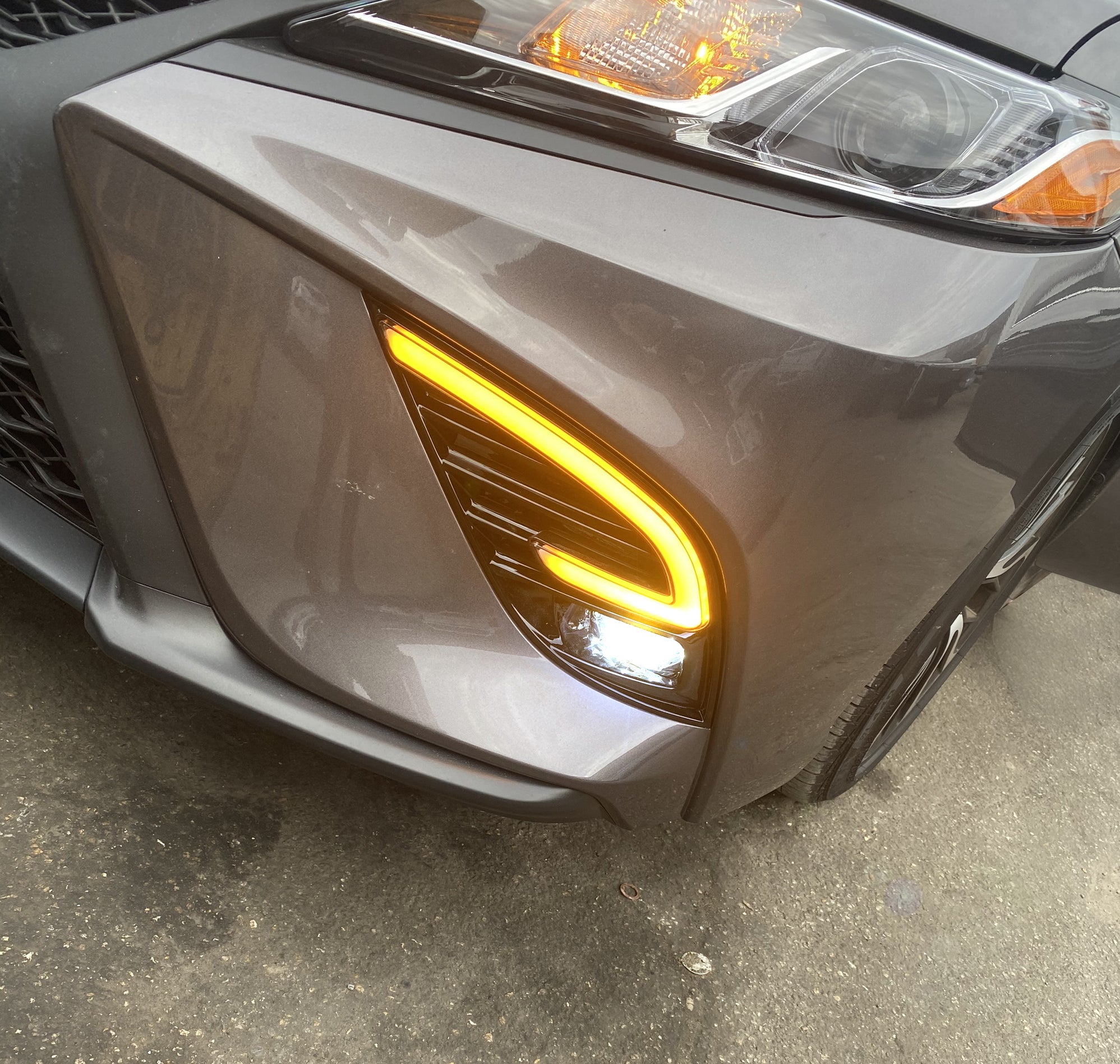 JDM-Spec LED Fog Light Kit w/ White/Amber LED DRL Bezels For 18-20 Cam ...
