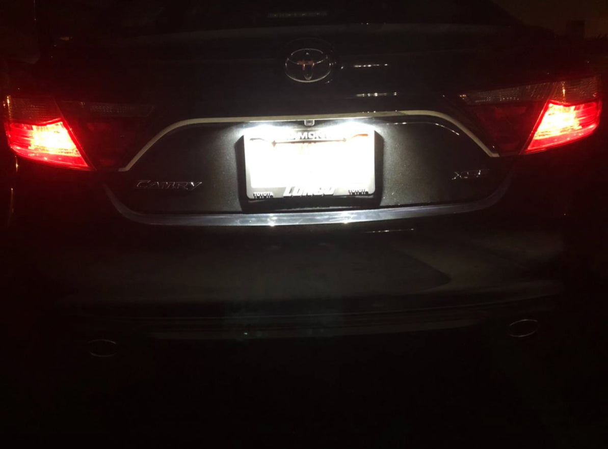 White Full LED License Plate Lights For Toyota Camry Highlander Avalon ...