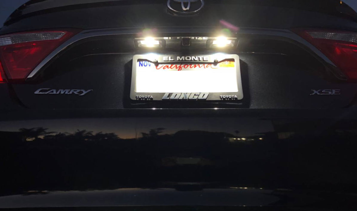 White Full LED License Plate Lights For Toyota Camry Highlander Avalon ...