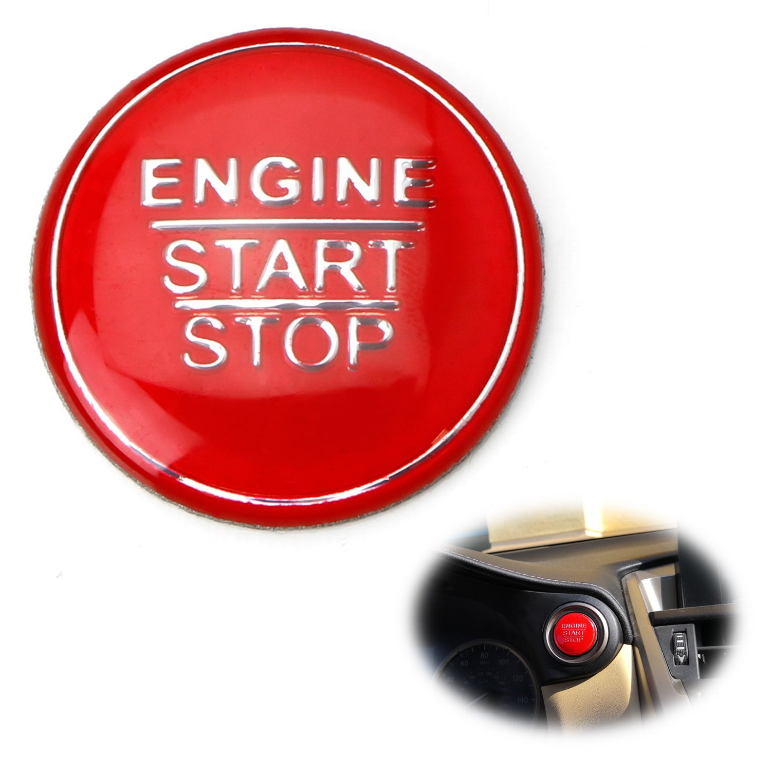 Red Keyless Engine Push Start Button Cover For 14+ Lexus IS GS ES RC ...