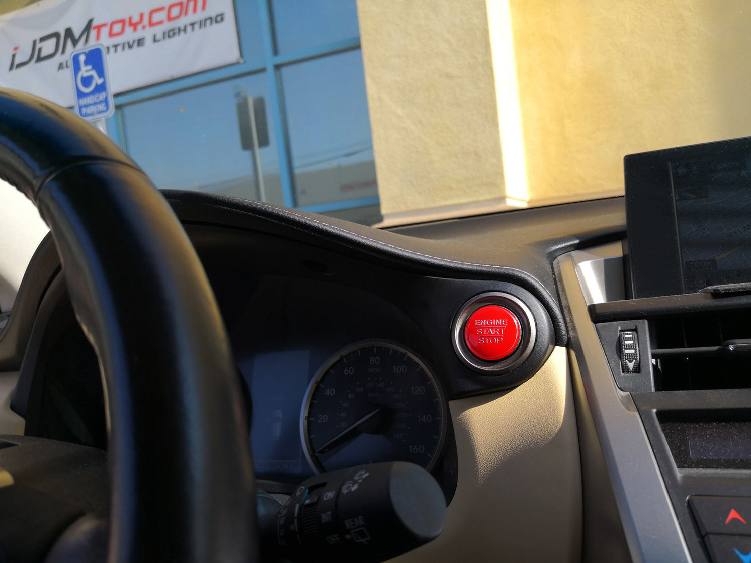 Red Keyless Engine Push Start Button Cover For 14+ Lexus IS GS ES RC ...