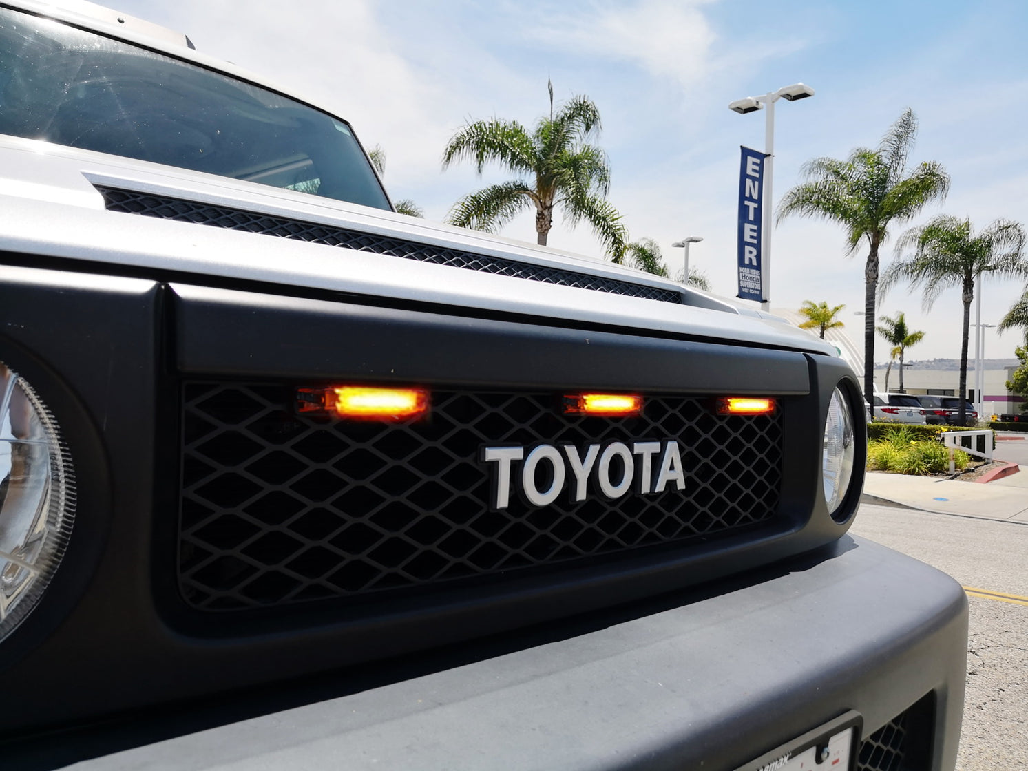 3pcs Smoked Lens LED Center Grille Running Light Kit For 07-14 Toyota ...