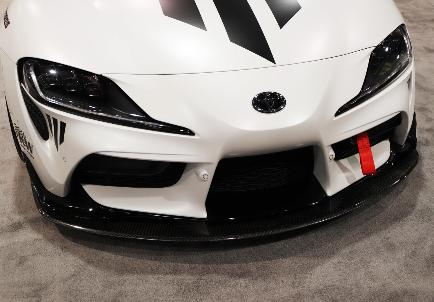 (1) Red High Aesthetic Racing Tow Hook Strap Set For 2020-up Toyota Su ...