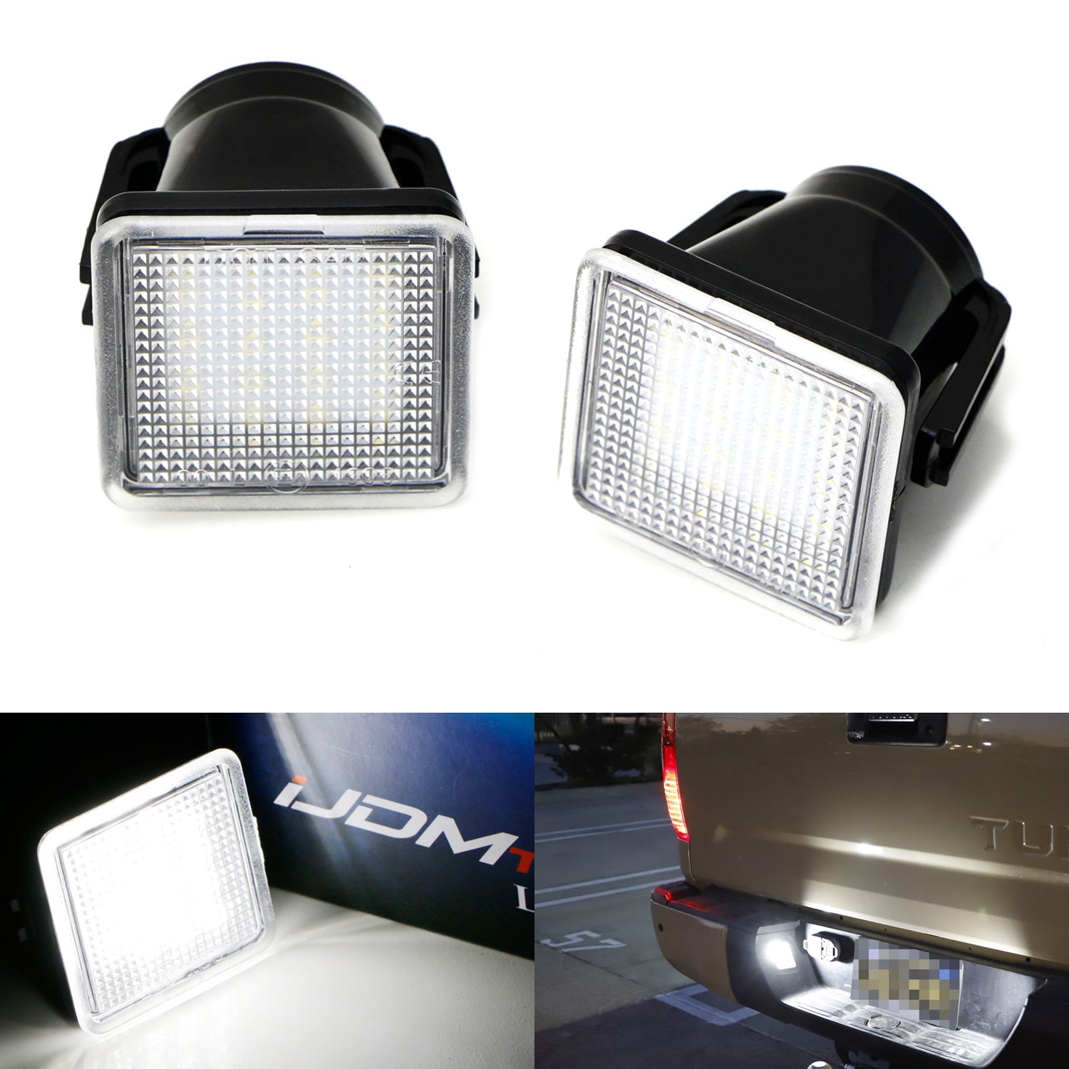 OE-Fit 3W Full White LED License Plate Light Kit For 14-23 Toyota Tund ...