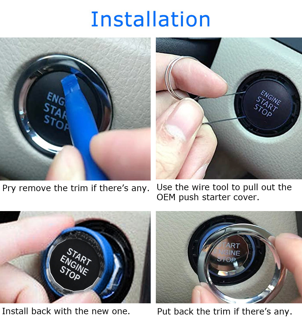 TRD-Style Red Engine Push Start Button For 20+ Camry Tundra Corolla Si ...