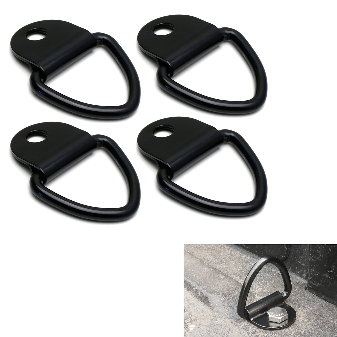 Heavy Duty Bolt-On Adjustable Tie Down Anchor Rings For Truck SUV ATV ...