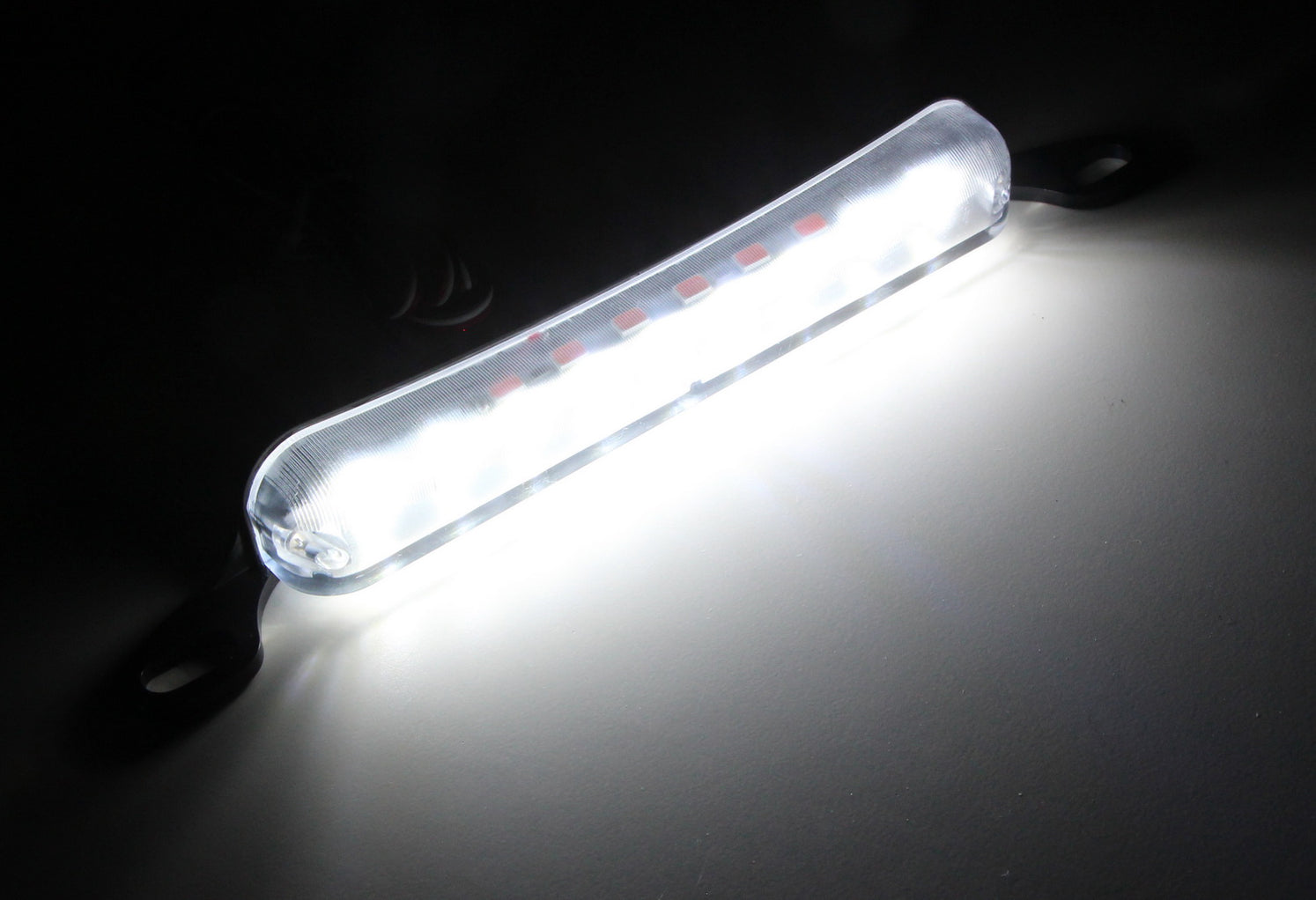 Universal Two-Way License Frame Mount White LED Plus Red LED Rear Fog ...