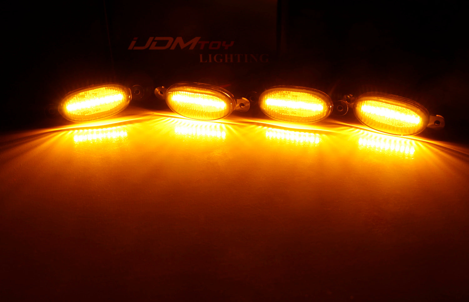 Smoked Lens Amber LED Front Grille Kit, Universal Fit Truck SUV ...