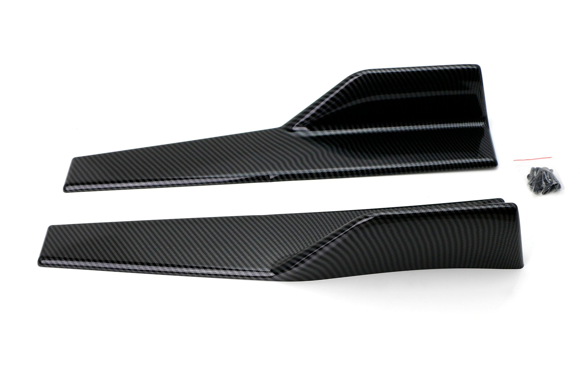 Left/Right Carbon Universal Rear Side Skirt Winglets Diffusers Extensi ...