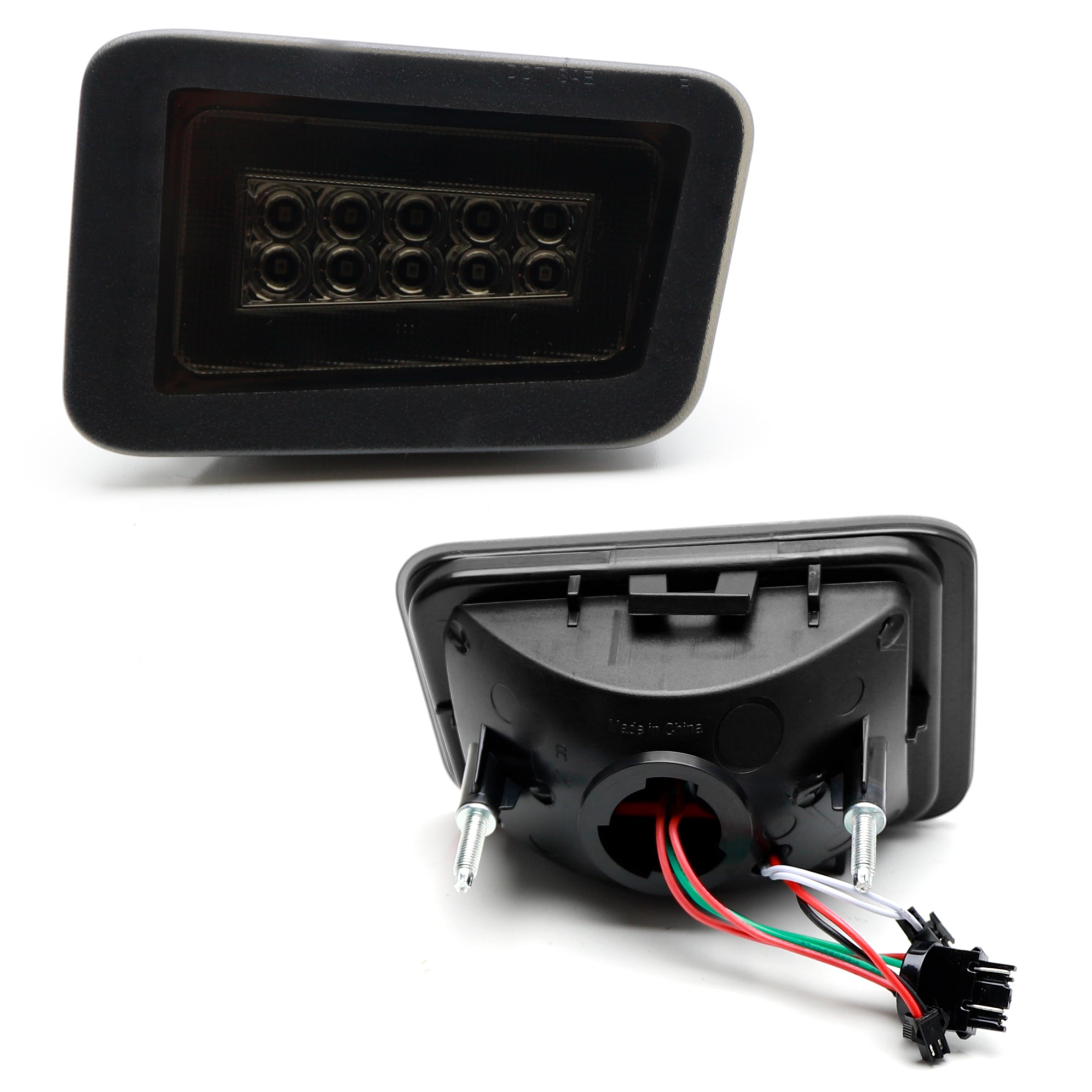 Black-Out Smoked Lens Rear Bumper Reflectors Replace Full LED 2-In-1 T — iJDMTOY.com