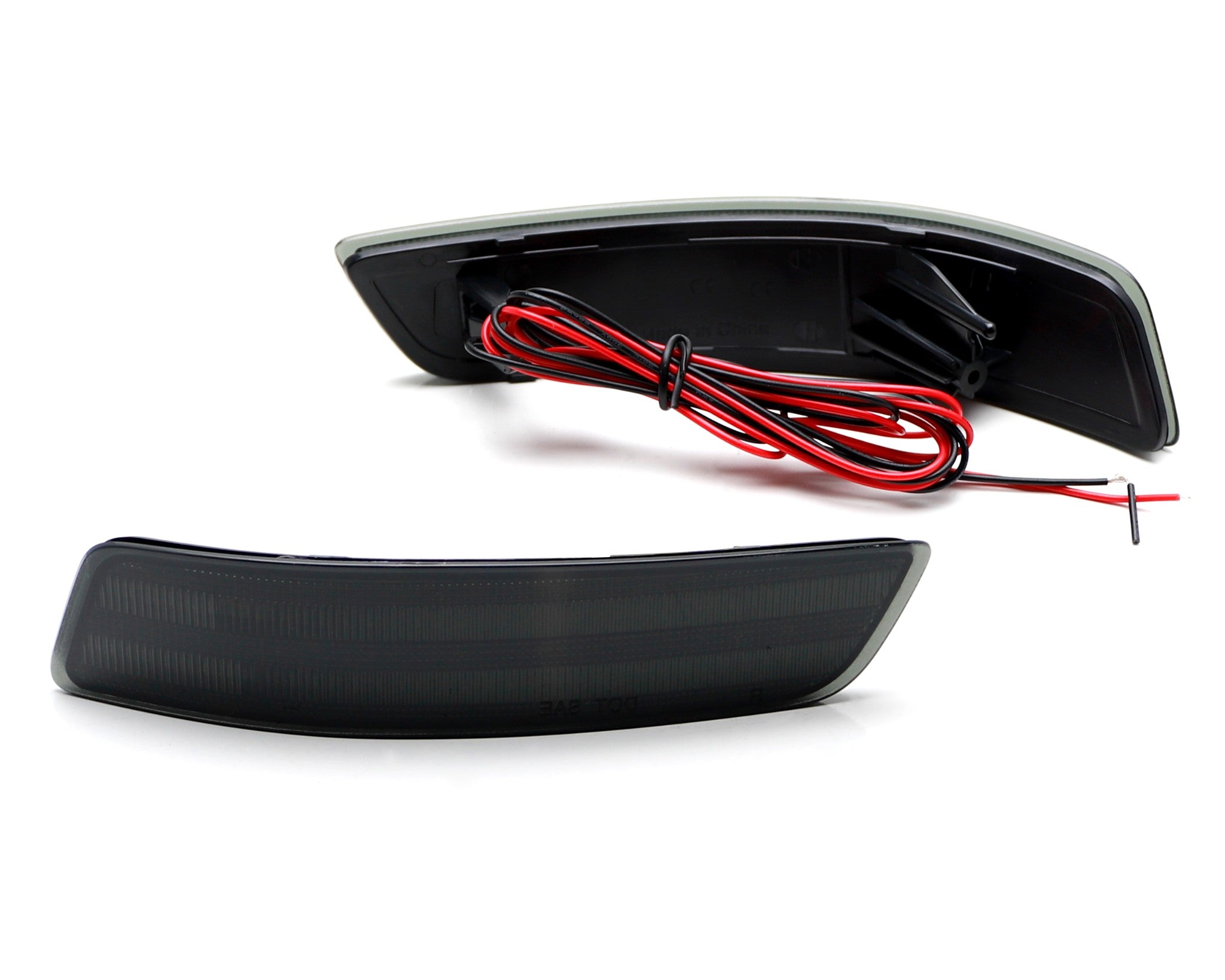 Smoked Lens Red LED Rear Bumper Reflectors For Lexus 2013-2018 ES, 201 ...