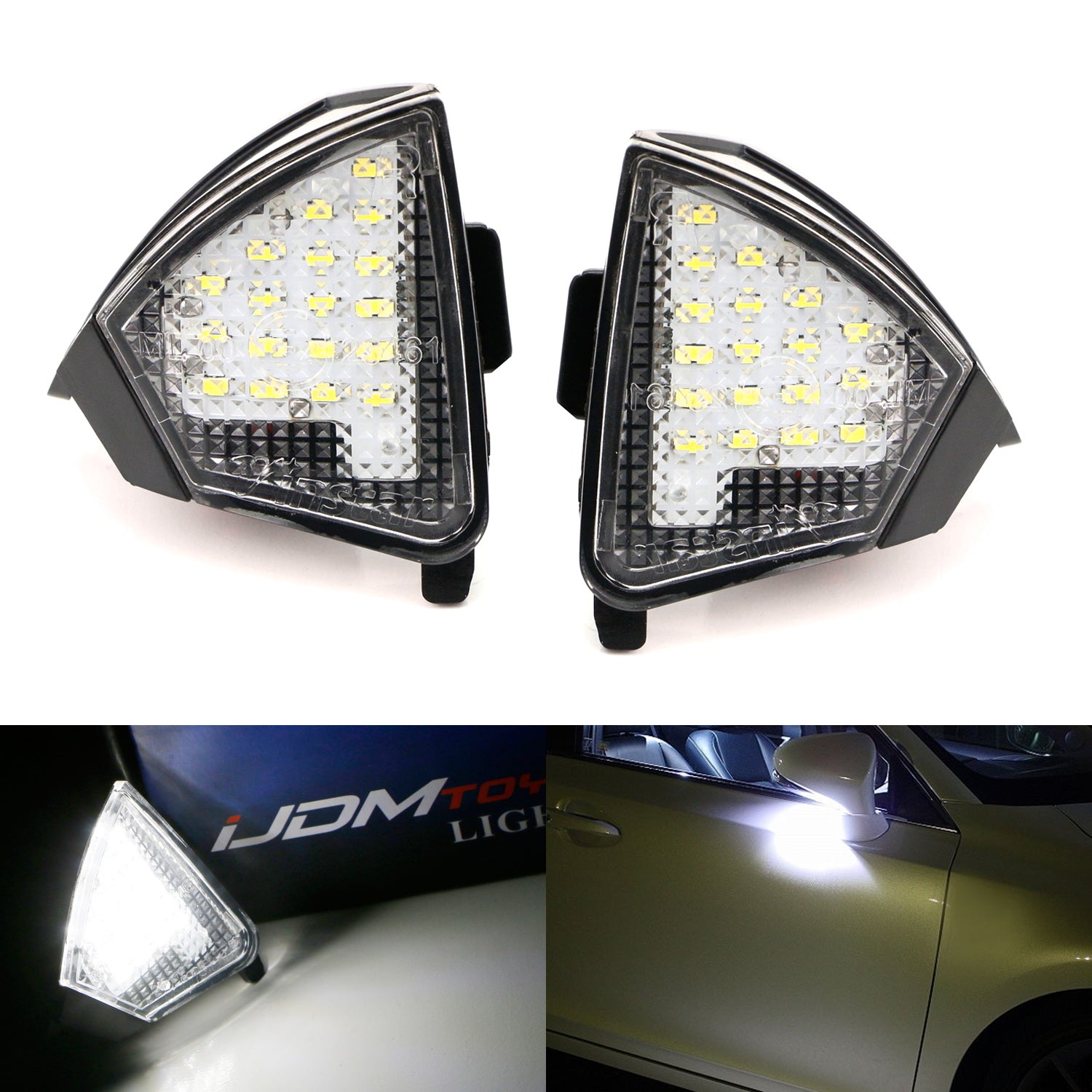 White LED Under Side Mirror Puddle Lights For Volkswagen MK5 Golf GTi ...