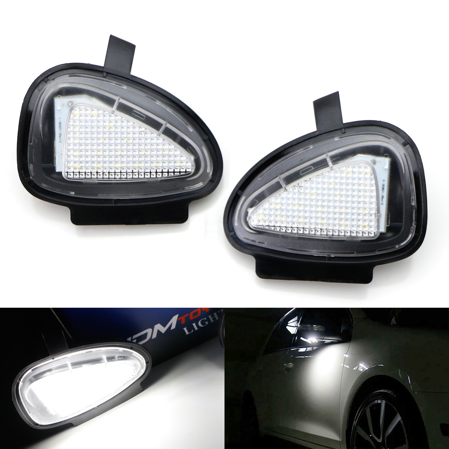 Xenon White 18-LED Under Side Mirror Puddle Lights For Volkswagen MK6 ...