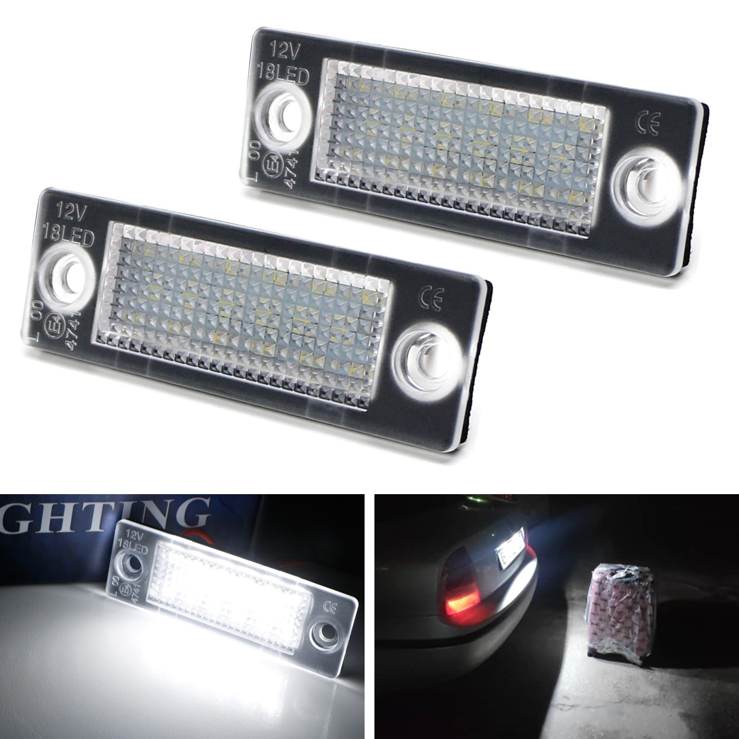18-SMD White LED License Plate Lights For Volkswagen 2001-05 Passat, 0 ...