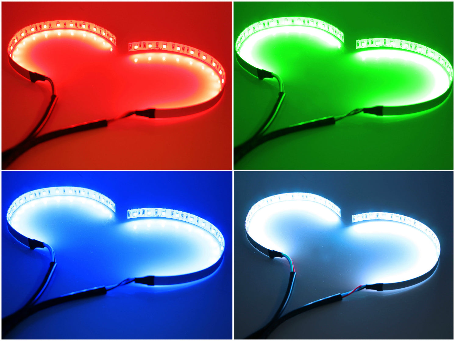 Bluetooth Remote Control RGB LED Demon Eye Halo Ring For Headlight Ret ...